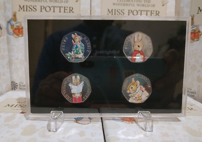 ACRYLIC COIN DISPLAY CASE FOR BEATRIX POTTER 50p SET 2017or 2018 (no ...