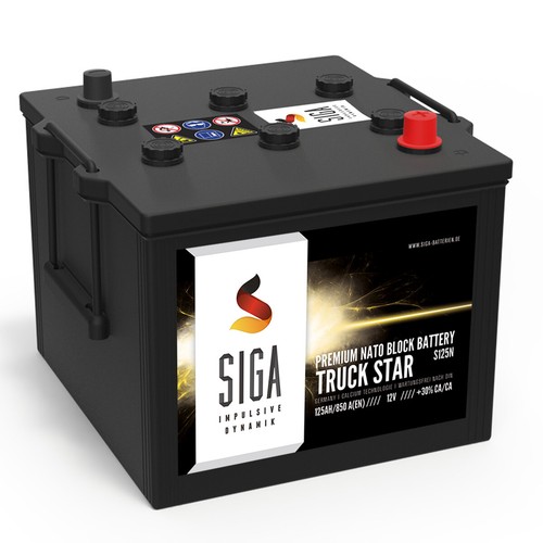 Nutzfahrzeug 125Ah 12V 850A/EN Nato Block Starter Batterie Unimog ...