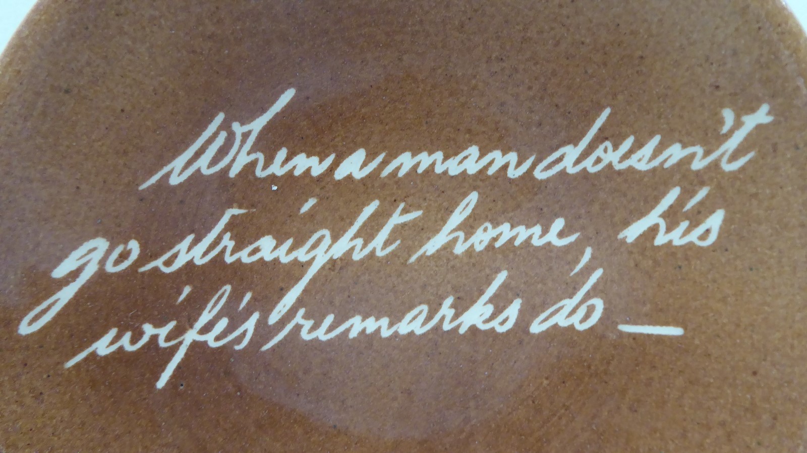 HARRY MEMMOTT DISH AUSTRALIAN POTTERY DISH INSCRIBED SAYING - SOUVENIR ...