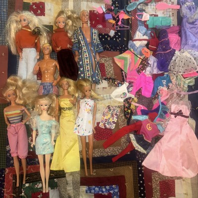 A Lot Of 8 Mattle Barbies And Used Barbie Clothing Used | eBay