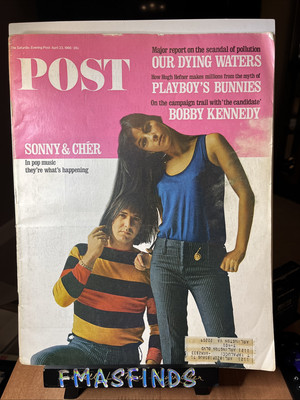 MF 1966 SONNY & CHER April 23 Saturday Evening Post Magazine | eBay
