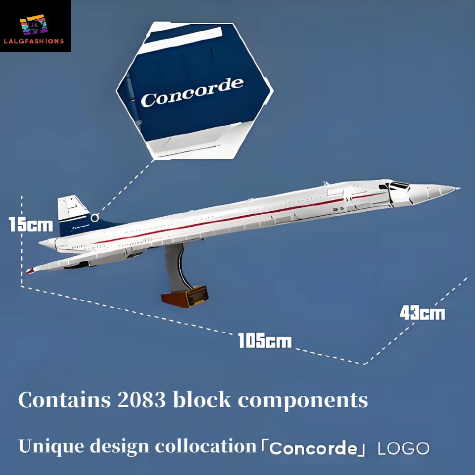 New 2083PCS Concorde Jet Model Building Blocks Set Space Shuttle Plane ...