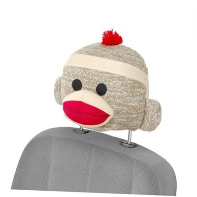 Automotive 22-1-56705-8 Sock Monkey Seat Caps Headrest Cover, 1 Pack ...