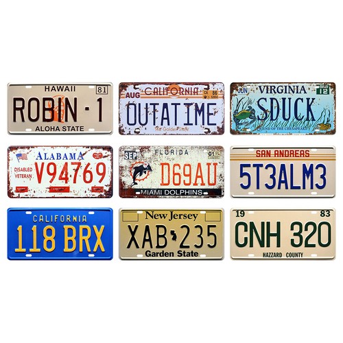 MY# Vintage License Plate Metal Tin Sign Plaque for Bar Pub Club Garage ...