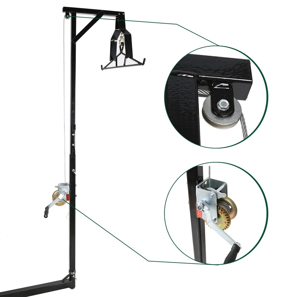Truck 2" Hitch Game Hoist 600LB Big Game Hunting Deer Hoist Winch Lift ...