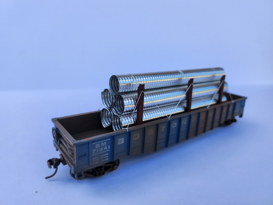HO Scale Model Railroads & Trains - Culvert Pipe Load- Gondola | eBay