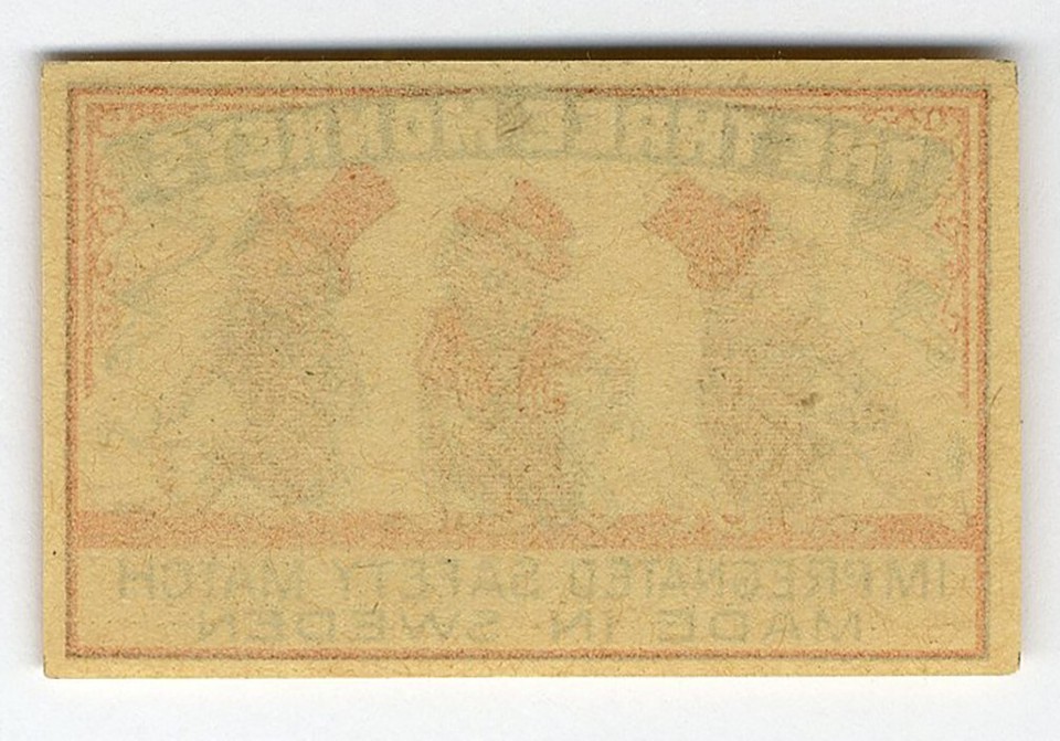 Sweden THREE MONKEYS Matchbox Label Dressed in Top Hats | eBay