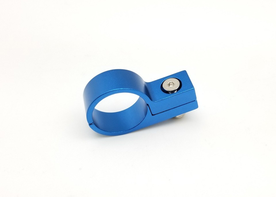 Blue Billet P-Clip for Braided PTFE Teflon Fuel Line Hose Clamp | eBay