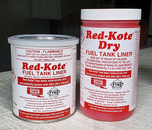 RED-KOTE DRY FUEL TANK LINER FUELTANK RED KOTE REDKOTE PETROL DIESEL ...