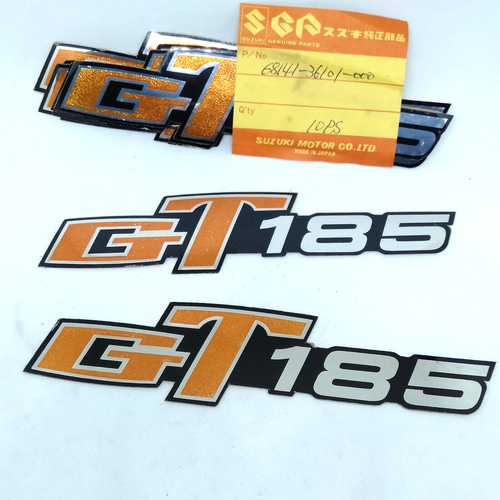 Suzuki GT185 GT-185 Side Cover Decals Sticker Pair (2Pc) NOS Genuine ...