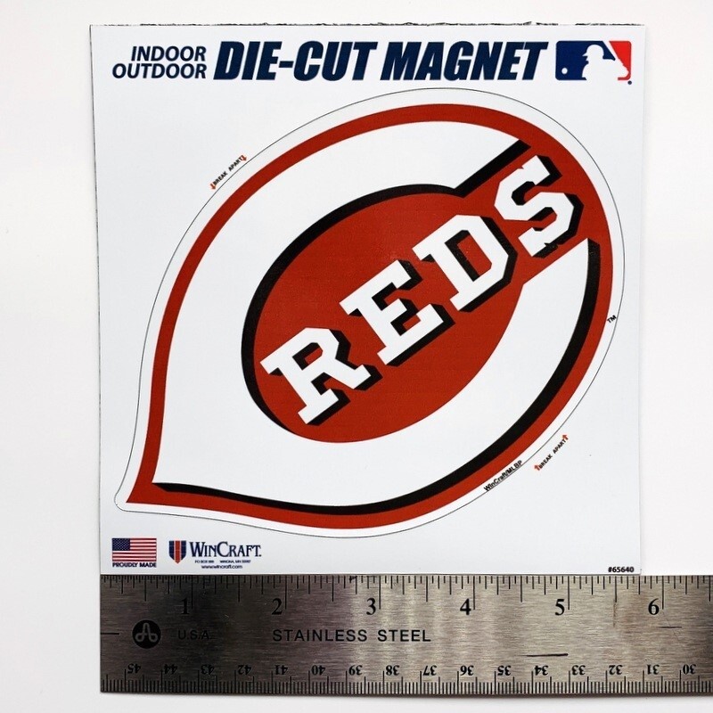 Cincinnati Reds Magnet 6x4 Outdoor Rated Vinyl Auto Fridge MLB Baseball ...