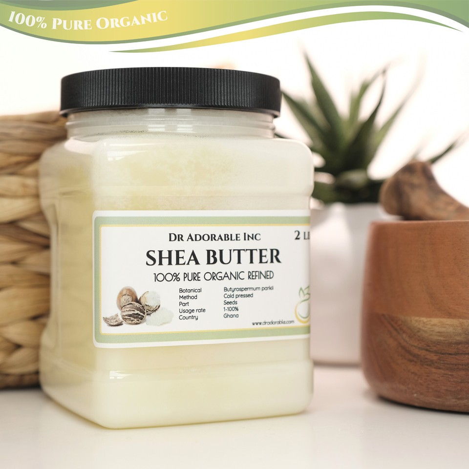 PURE REFINED SHEA BUTTER ORGANIC FRESH COLD PRESSED NATURAL 2 OZ UP TO ...