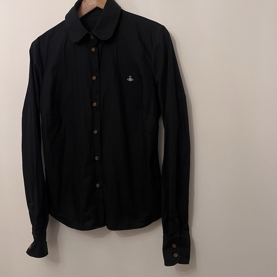 Vivienne Westwood Red Label Black Cotton Blouse Shirt Orb Orba Krall UK ...