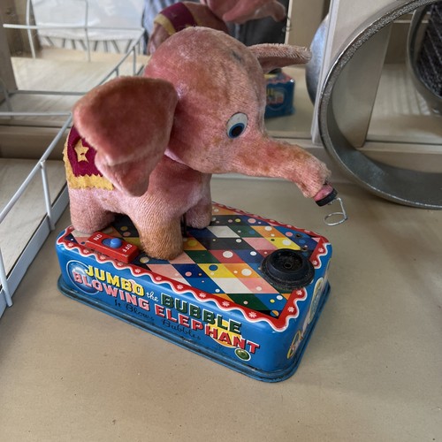 VINTAGE JUMBO THE BUBBLE BLOWING ELEPHANT- VINTAGE TOY ELEPHANT-BATTERY ...