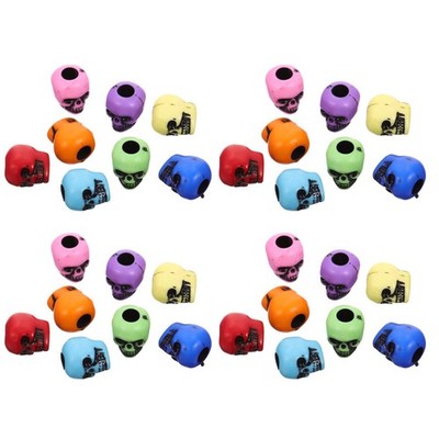 50pcs Acrylic Skull Beads Jewelry Making Charms Bracelets Anklets ...