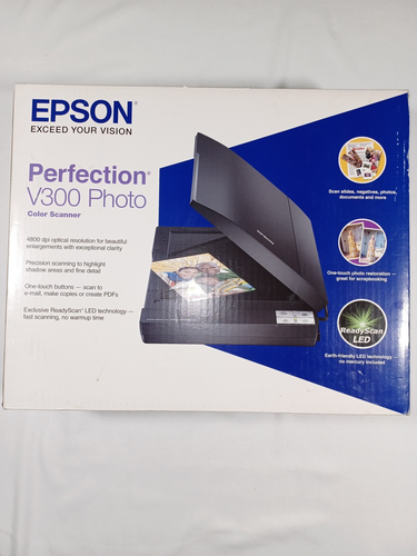 Epson Perfection V300 Photo Scanner 4800dpi Flatbed USB Film Slide ...
