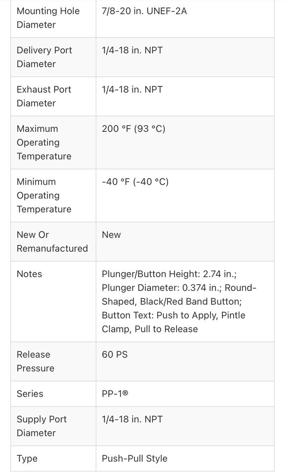 Bendix Pintle Clamp Pneumatic Air Push-Pull Dash Control Valve 107460 ...
