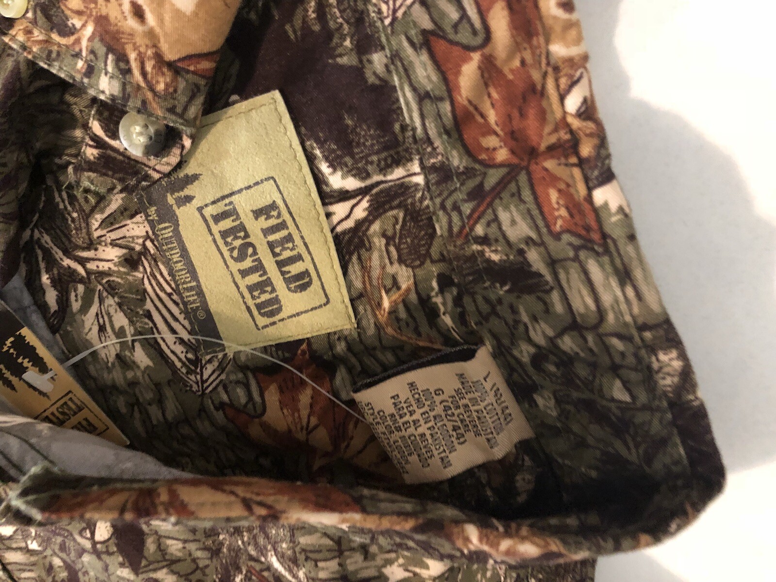FIELD TESTED OUTDOOR LIFE All Over Deer Print Shirt Mens L Nwt Nos Long ...