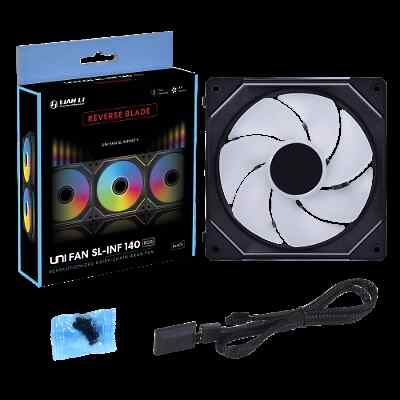 Lian Li UNI FAN SL Infinity 140 Reverse Blade Single Pack Black ...