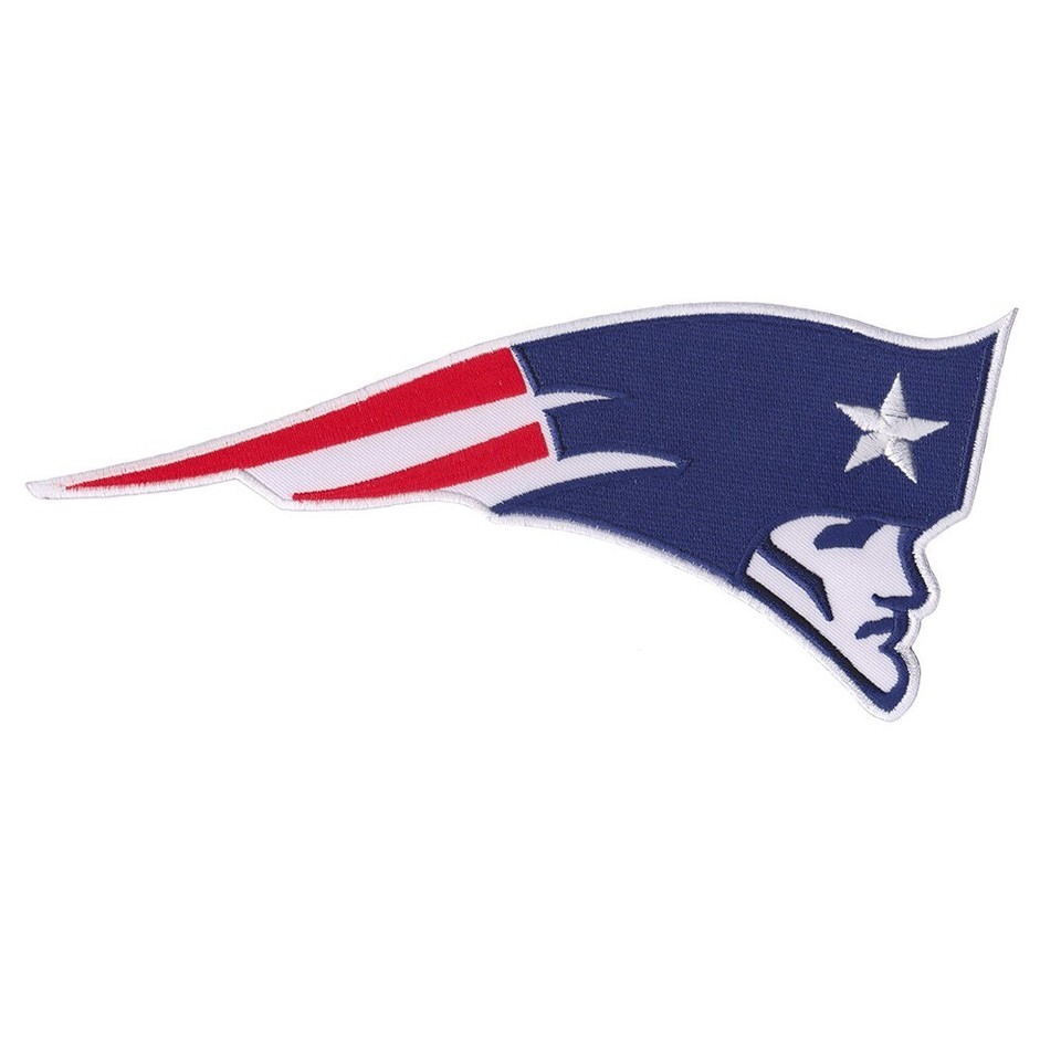 New England Patriots Football Logo Large Size 9.5"x 4.3"Embroidere Iron ...