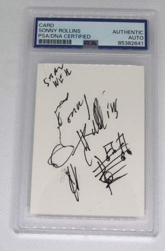 Sonny Rollins Jazz Legend Saxophone sketch signed autographed PSA card ...