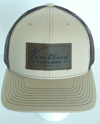 Venteux Vineyards Templeton CA Brown Beige Trucker One Size Hat Cap | eBay
