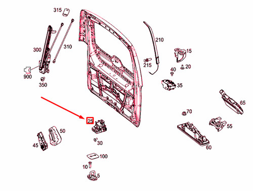 MERCEDES-BENZ VITO W447 TAILGATE DOOR LOCK A4477401900 | eBay
