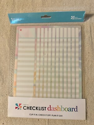 Erin Condren Checklist Dashboard Blank Checklist Wipe Clean 2 Sided ...