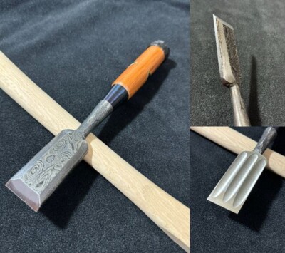 Japanese chisel oire nomi 追入鑿 30mm (Mokume) Blue Steel#2 羽生康 | eBay