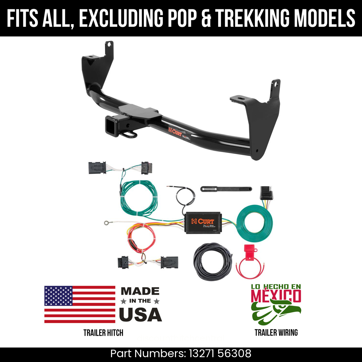 Atv Trailer Curt Class 3 Trailer Hitch Receiver Tow Cargo 13271 For ...