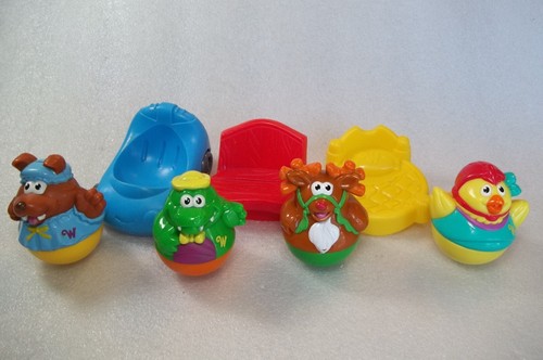 Hasbro Playskool Weeble Wobbles Animal Figures Furniture Car Lot 7 Pc ...