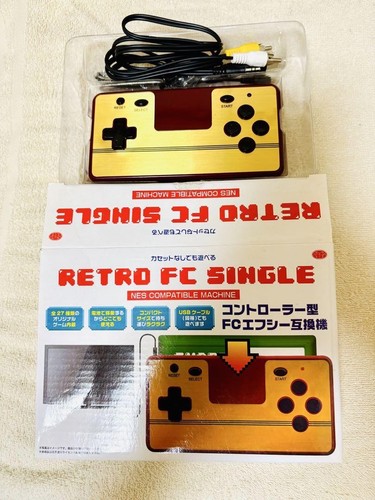 Retro FC Single NES Compatible Game Console Gold Red AV USBunused | eBay