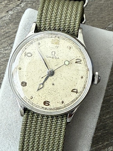 OMEGA MANUAL WIND CAL 30T2 SC STEEL CLASSIC GENTS WATCH FROM 1944 WW2 ...