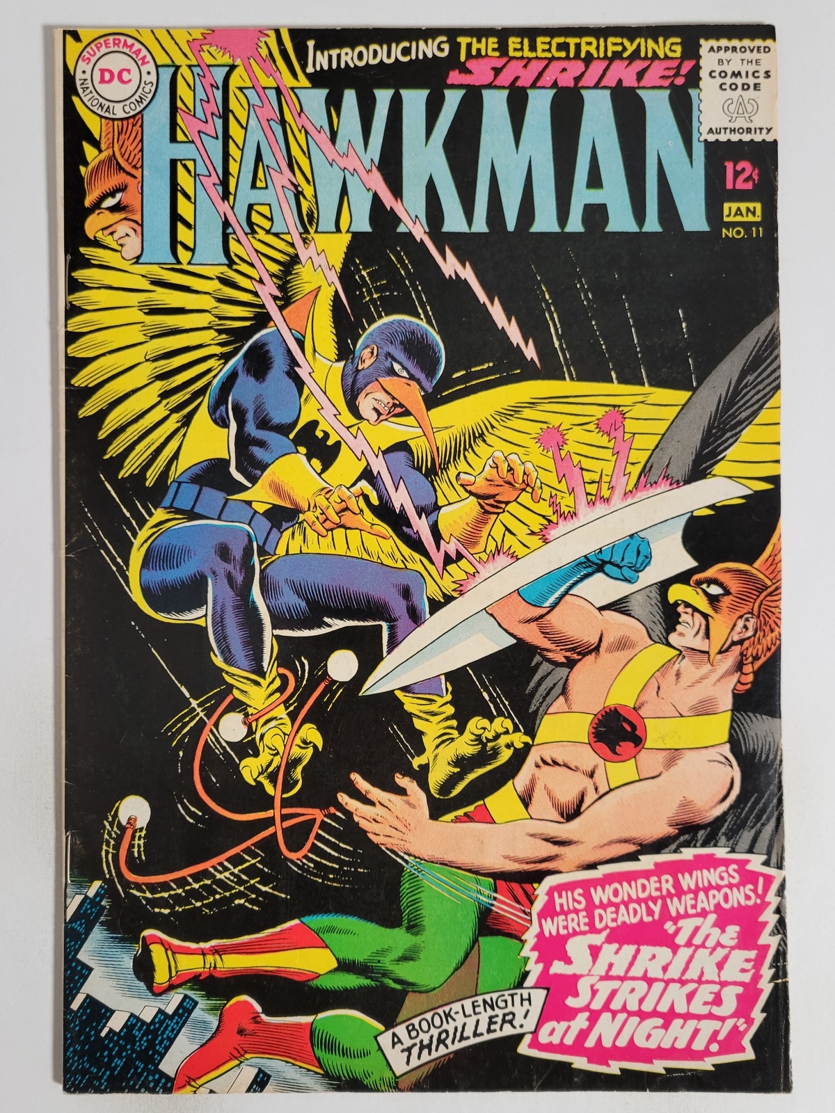 Hawkman #11 DC 1966 FN- 5.5 1st appearance of Shrike, a winged ...