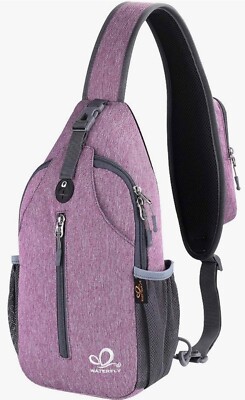 WATERFLY Crossbody Sling Backpack Chest Shoulder Travel Hiking Daypack ...