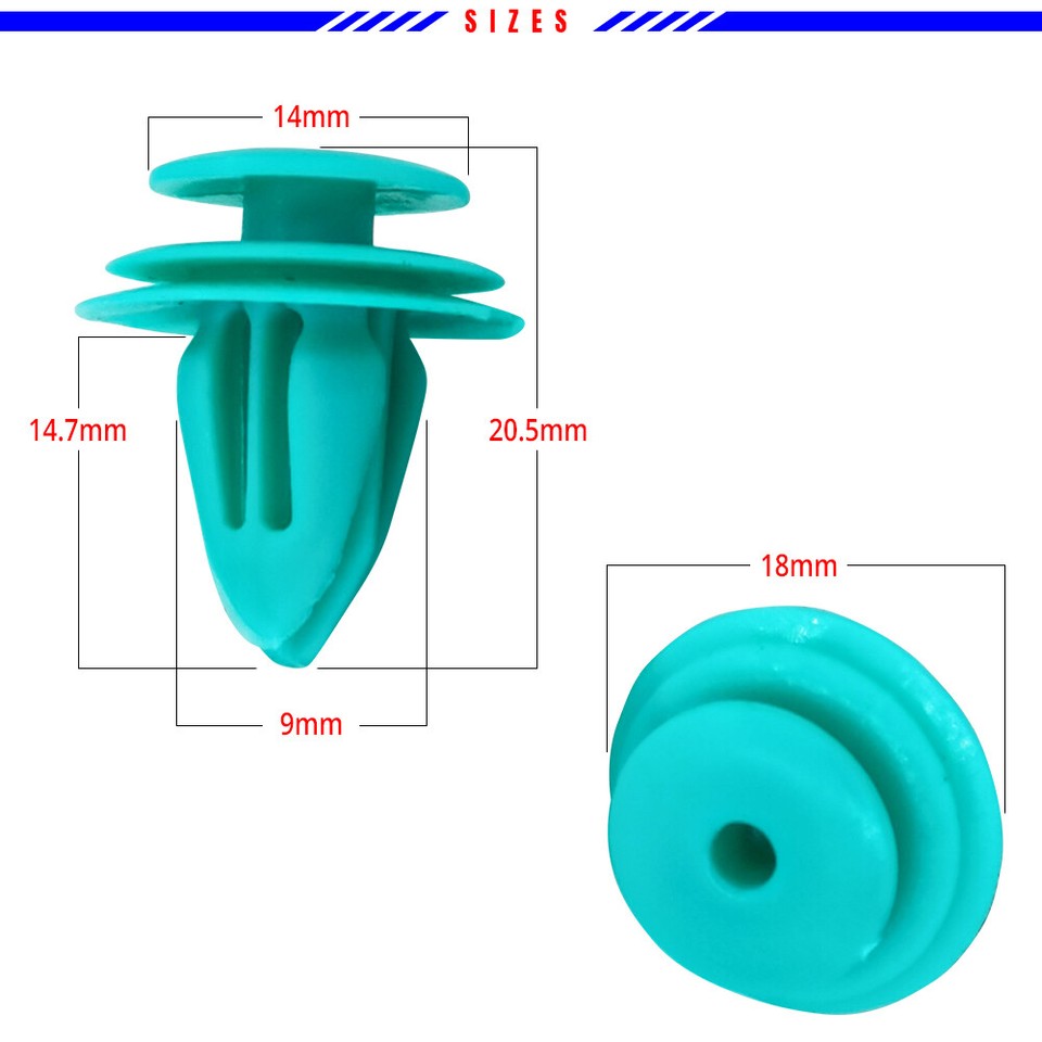 Mean Mug Auto 25x Door Trim Panel Retainer 9mm Hole Clips For Toyota ...