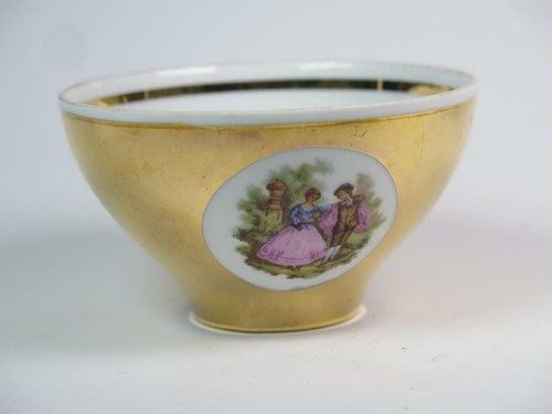 REPLACEMENT VINTAGE CHINA Bondware Gold Lustre Sugar Bowl Fragonard ...