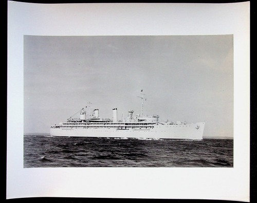 USS Dixie AD-14 USN Official Navy Ship Photograph 1940s WWII Black ...