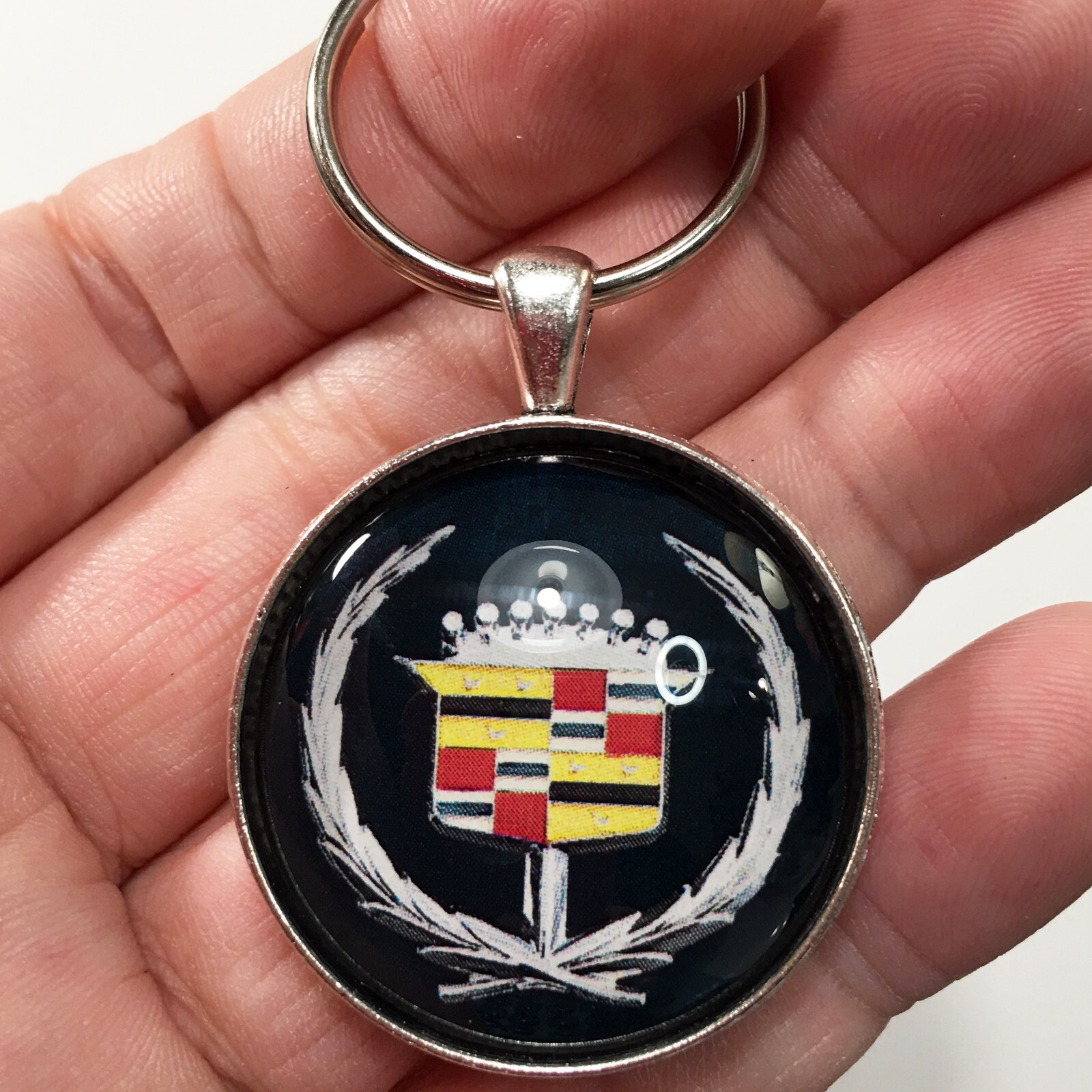 Vtg. 1963 - 2000 Cadillac Wreath Crest Chrome Badge Emblem Reproduction ...