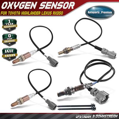 4Pcs Upstream & Downstream O2 Oxygen Sensor for Toyota Highlander Lexus ...