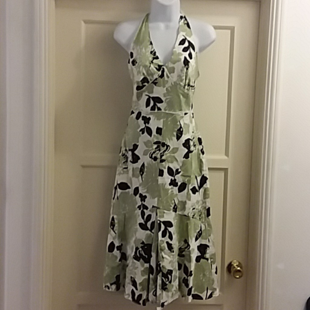 Jonathan Martin Studio Floral Print Halter Dress 8 -Great Condition | eBay