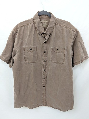 Wind River Outfitting Co. Brown Denim Cotton Shirt Short Sleeve Sz ...