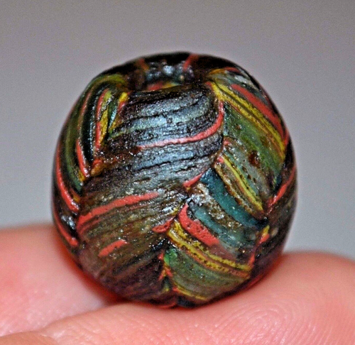Ancient Medieval Islamic Fustat Fused Rod Morphia / Morfia Glass Bead ...