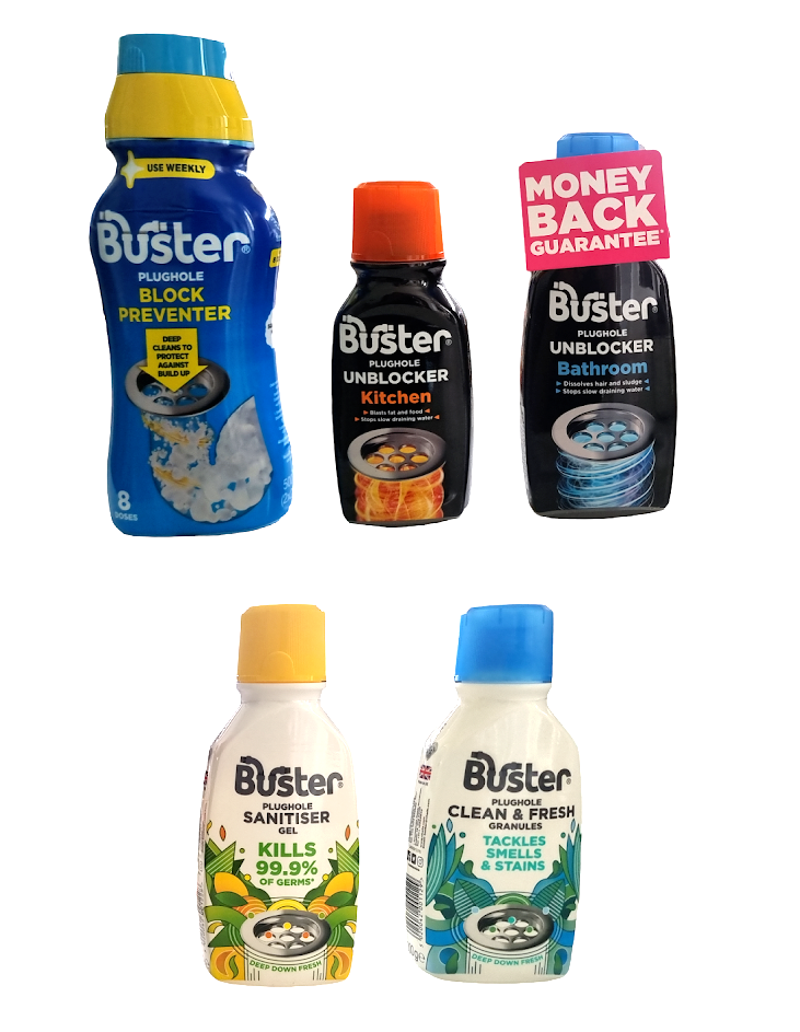 Buster Sink Drain Cleaning Bathroom Unblocker Plughole Dissolves Hair ...