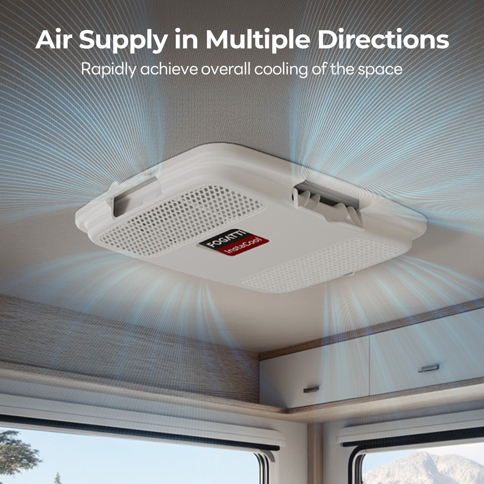 FOGATTI 15,000 BTU Cooling RV Air Conditioner Non-Ducted Rooftop Camper ...