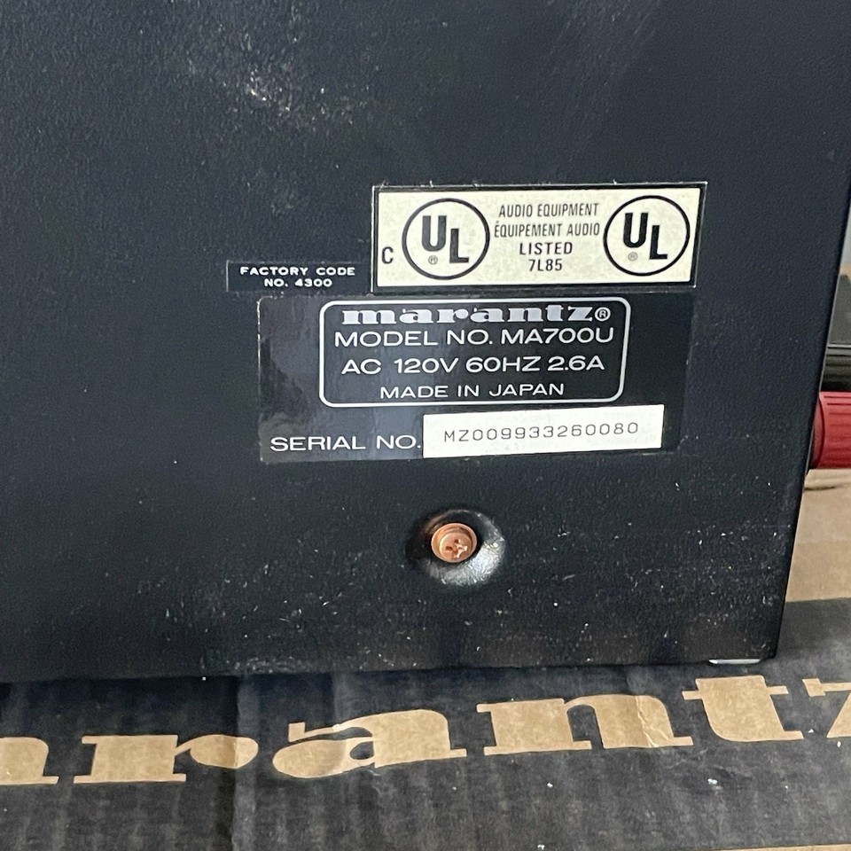 Marantz Lucas Film MA700 Home Audio Mono Block Power Amplifier THX ...