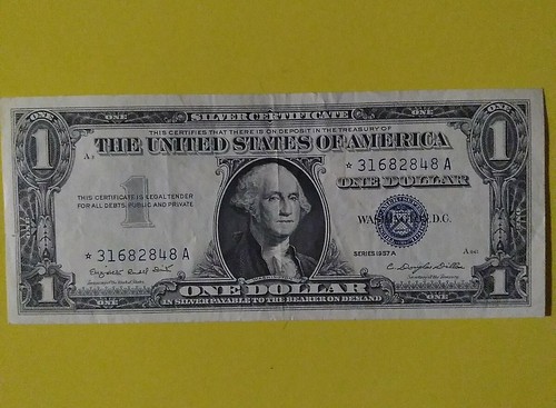 One Dollar Bill Silver Certificate Blue Seal And Star Series 1957A | eBay