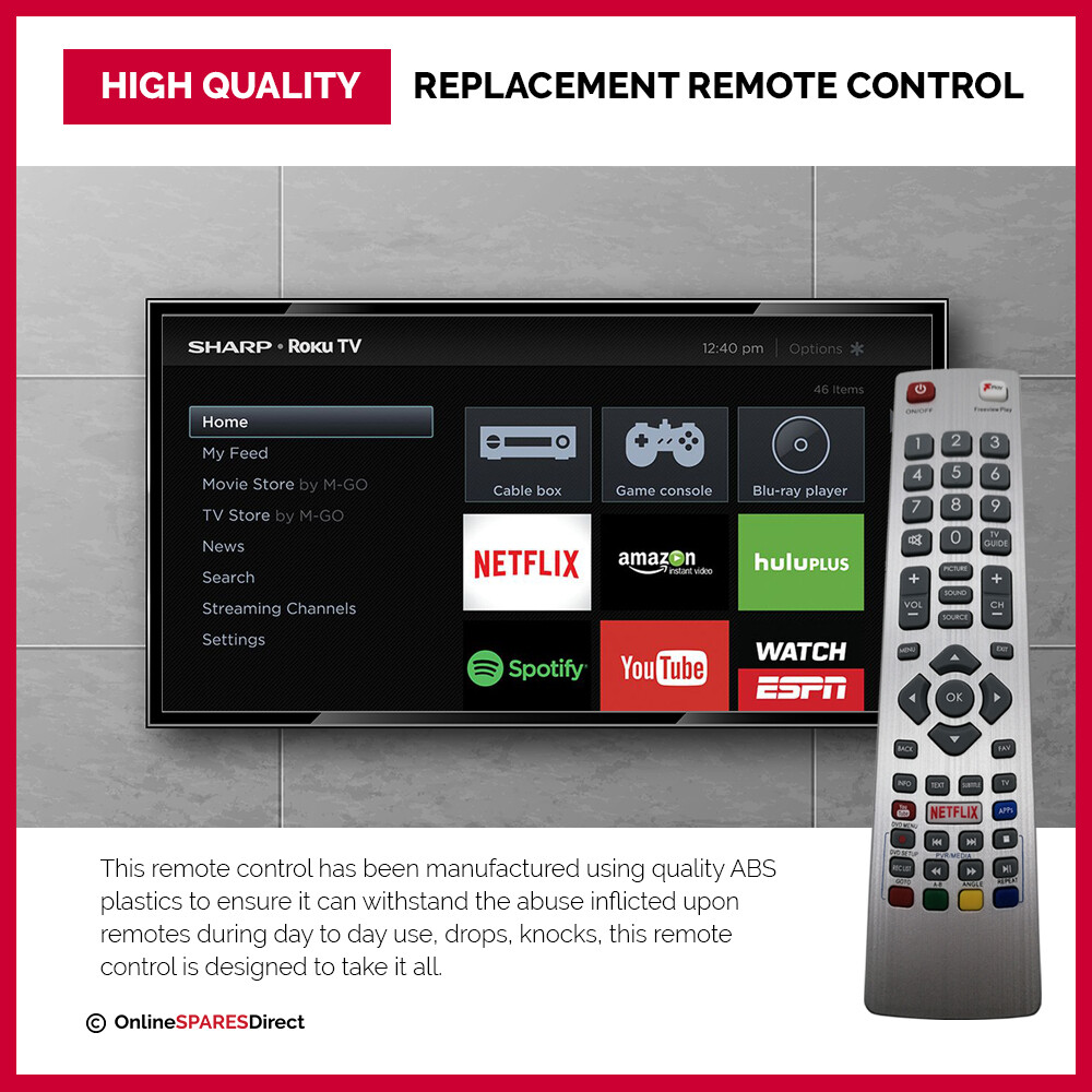 GA586WJSA Remote Control For Sharp Aquos LC40LE600E 20SH1E LC40LE700E LC-46X20E | eBay