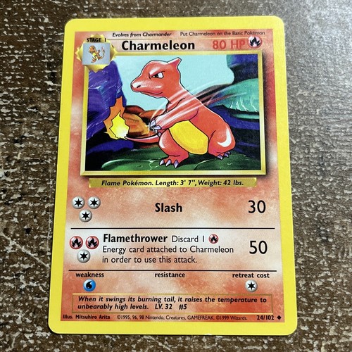 Charmeleon Base Set 24/102 Uncommon Pokemon Card Unlimited | eBay