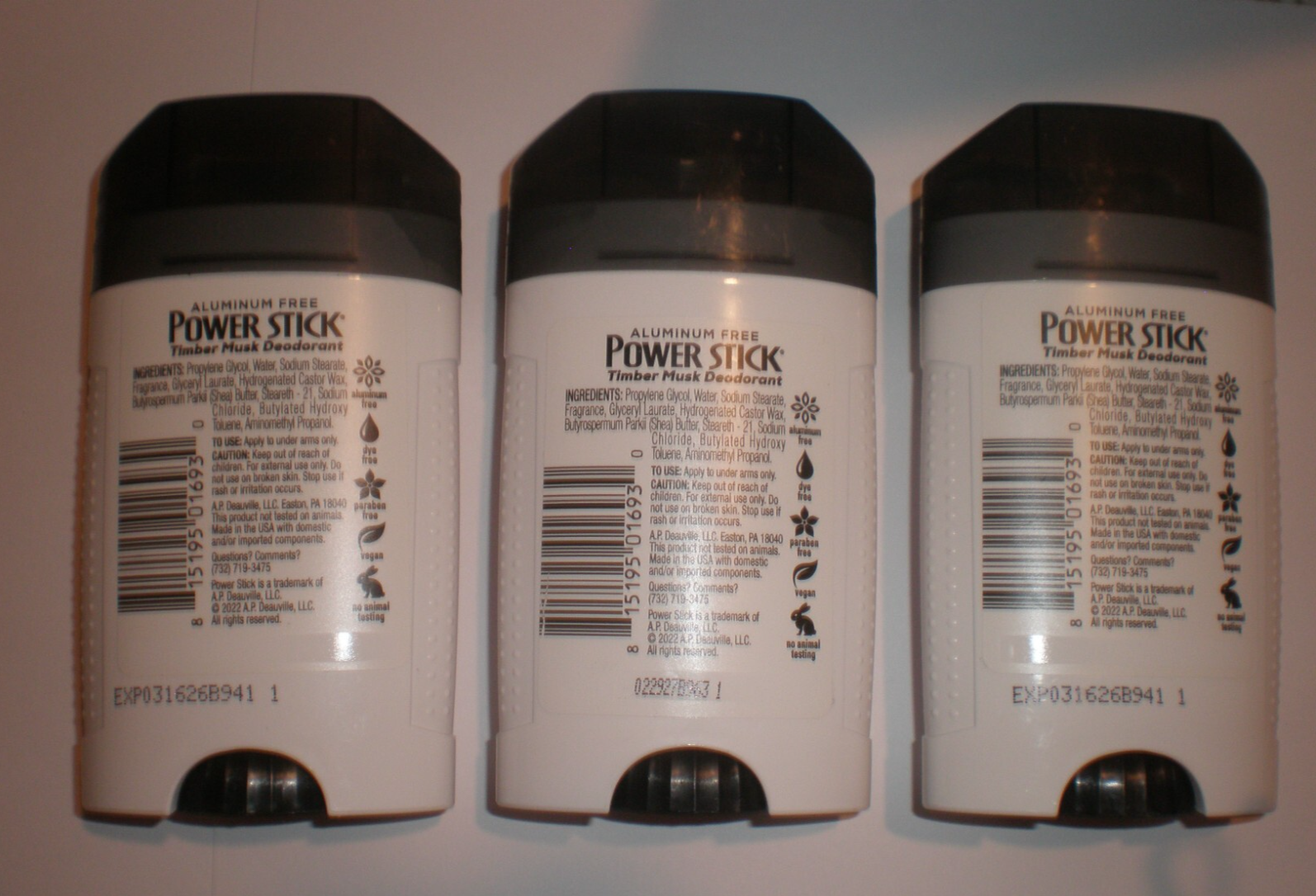 (3) POWER STICK TIMBER MUSK 0% ALUMINUM DEODORANT 2.5 Oz each | eBay